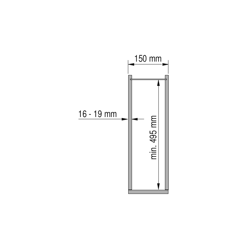 Cesto VAUTH-SAGEL VS SUB Slim K150 90º c/amortecedor, 1 prateleira ...